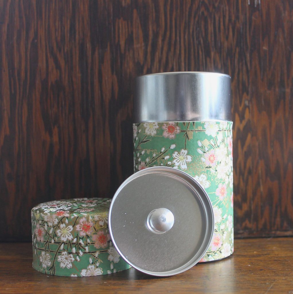 Tin - Green Cherry Blossom – TEMECULA Old Town Spice & Tea Merchants